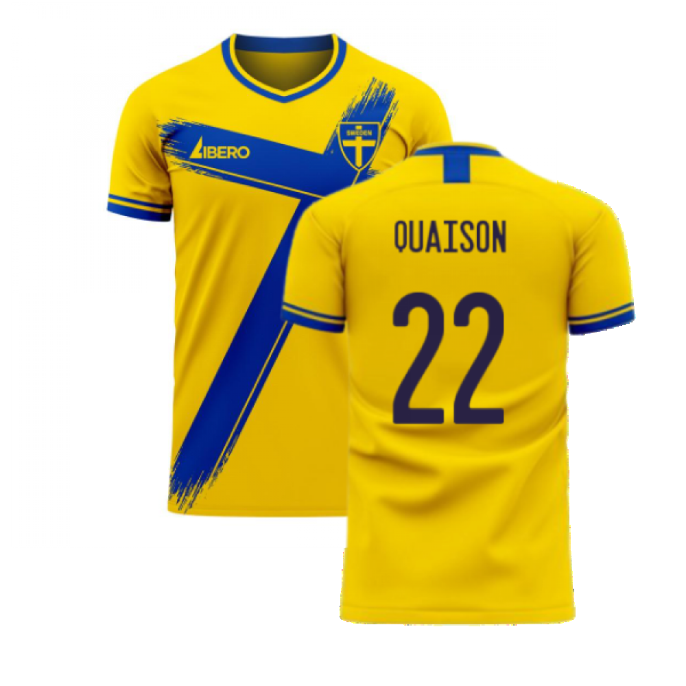 Sweden 2022-2023 Home Concept Football Kit (Libero) (QUAISON 22 ...
